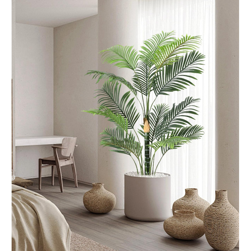 Primrue 6Ft Artificial Golden Cane Palm Tree | Wayfair