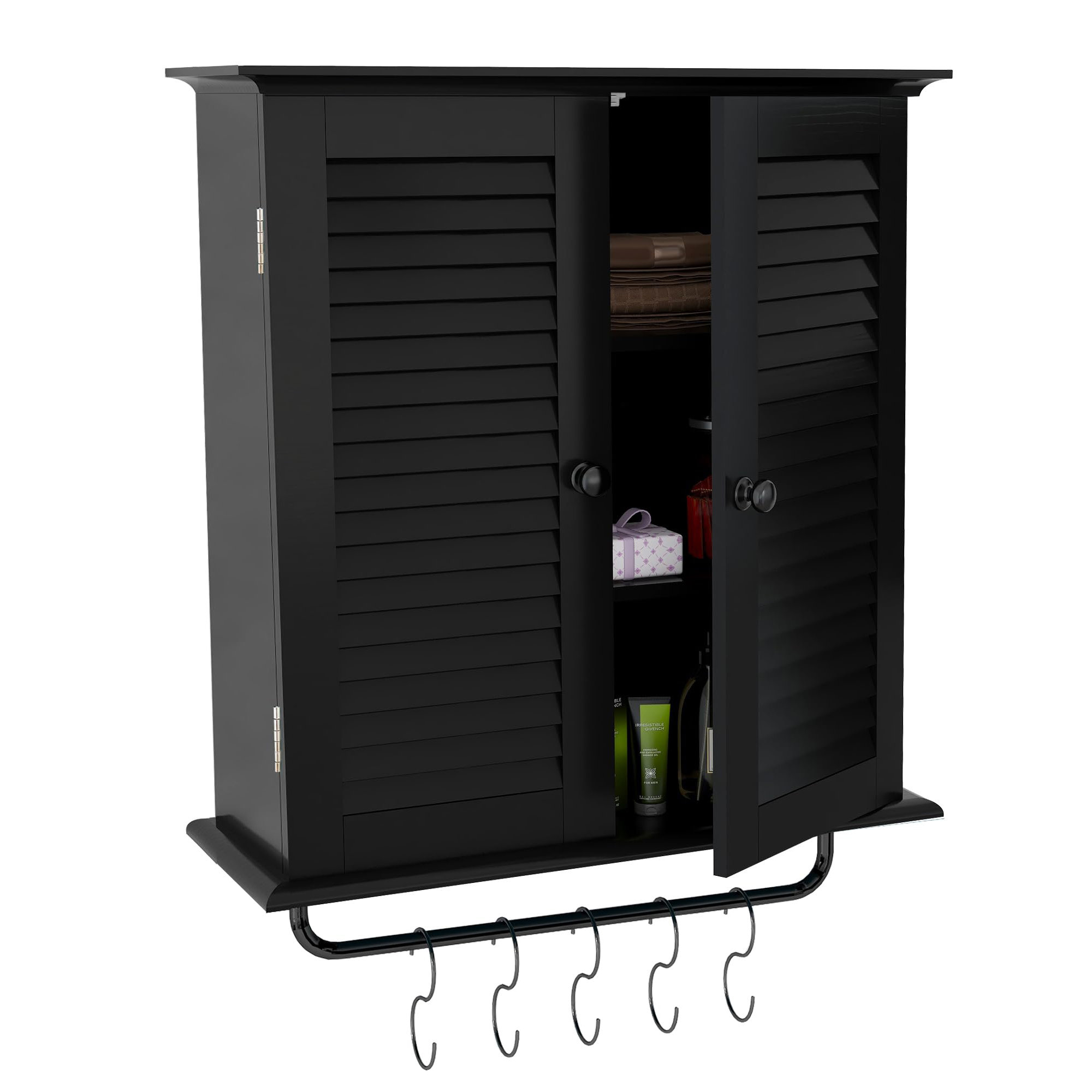 Rosecliff Heights Bathroom Cabinet Wall Mounted with Double Shutter ...