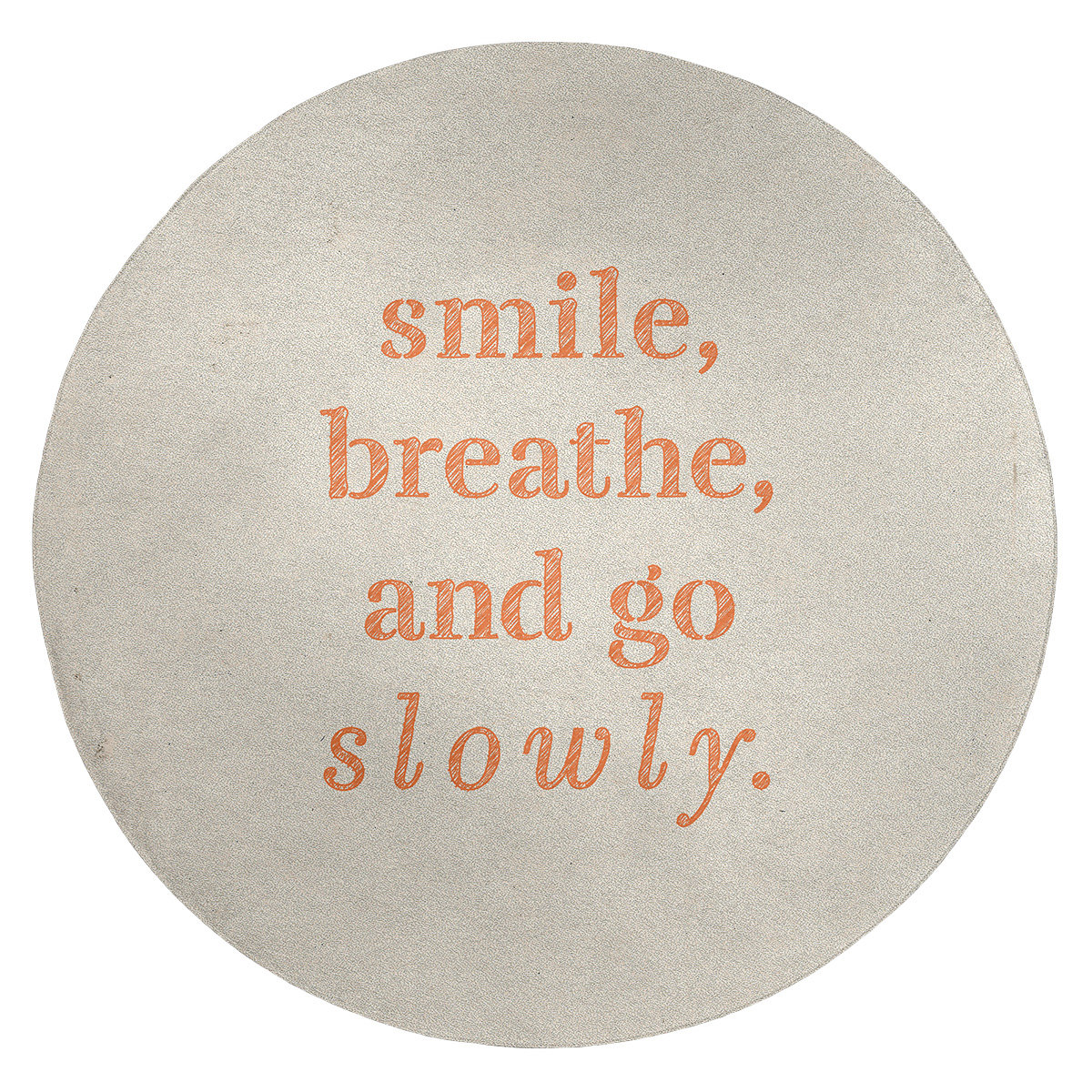 East Urban Home Handwritten Go Slowly Quote Poly Chenille Rug | Wayfair