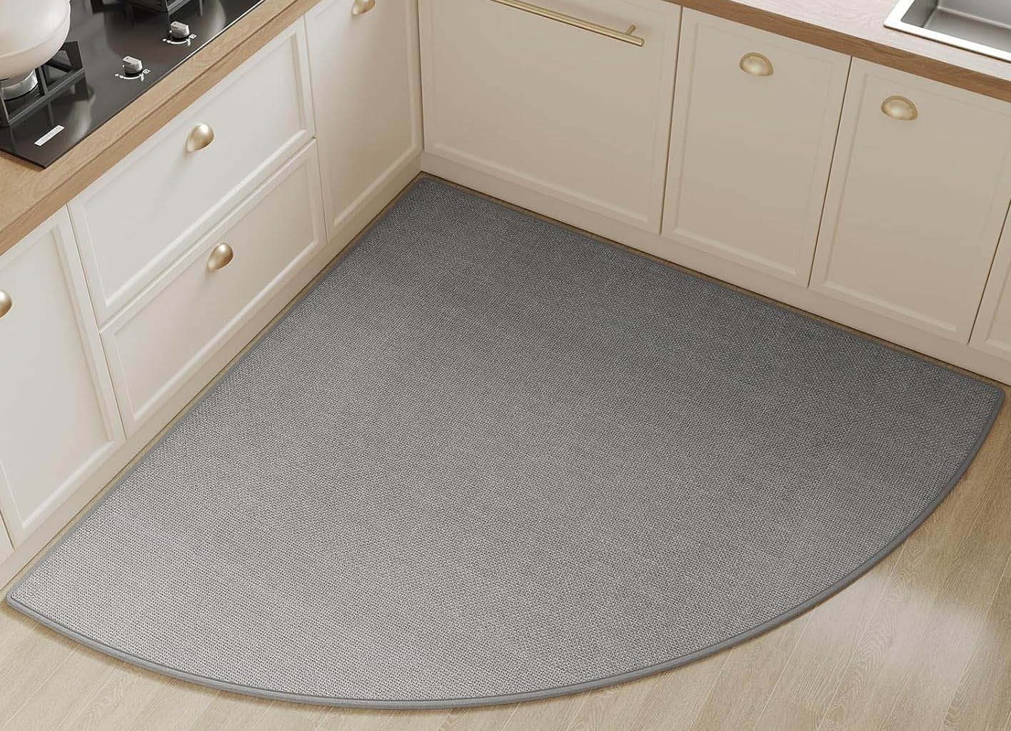 Hokku Designs Corner Kitchen Rugs Non Slip Washable, Rubber Sector ...