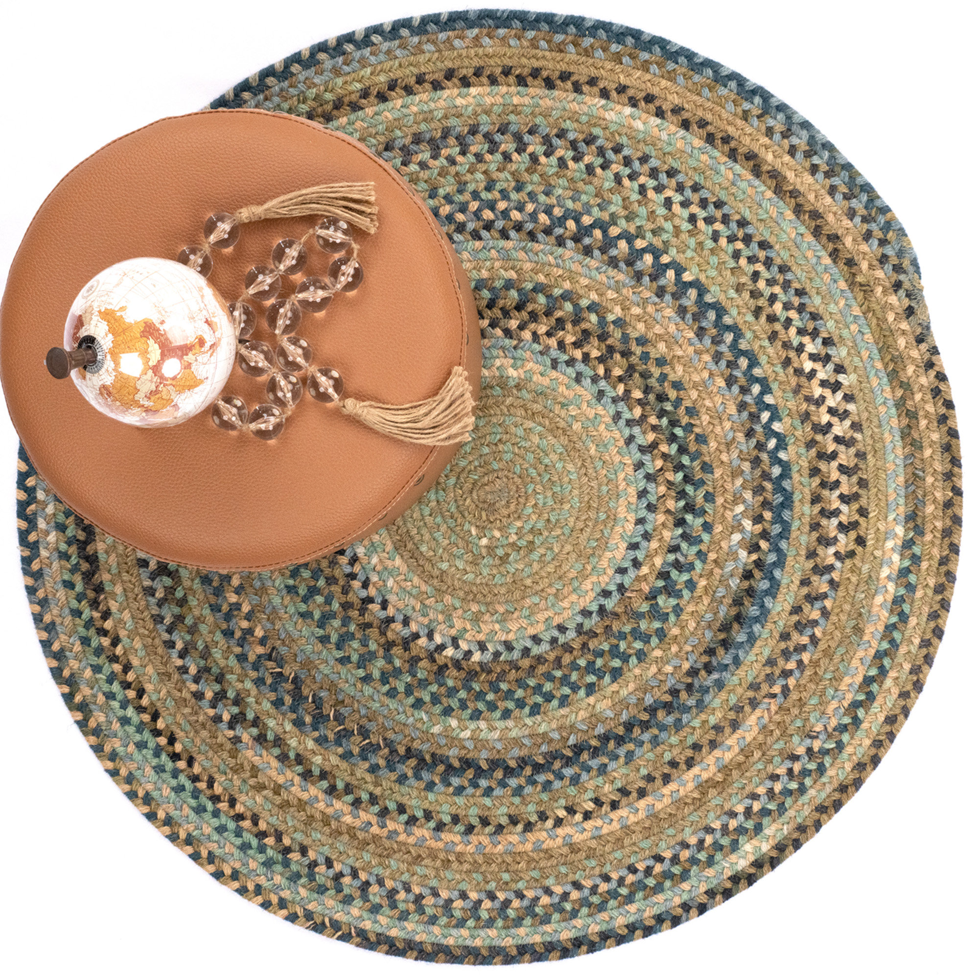 Bungalow Rose Round Jaykin Wool Area Rug | Wayfair