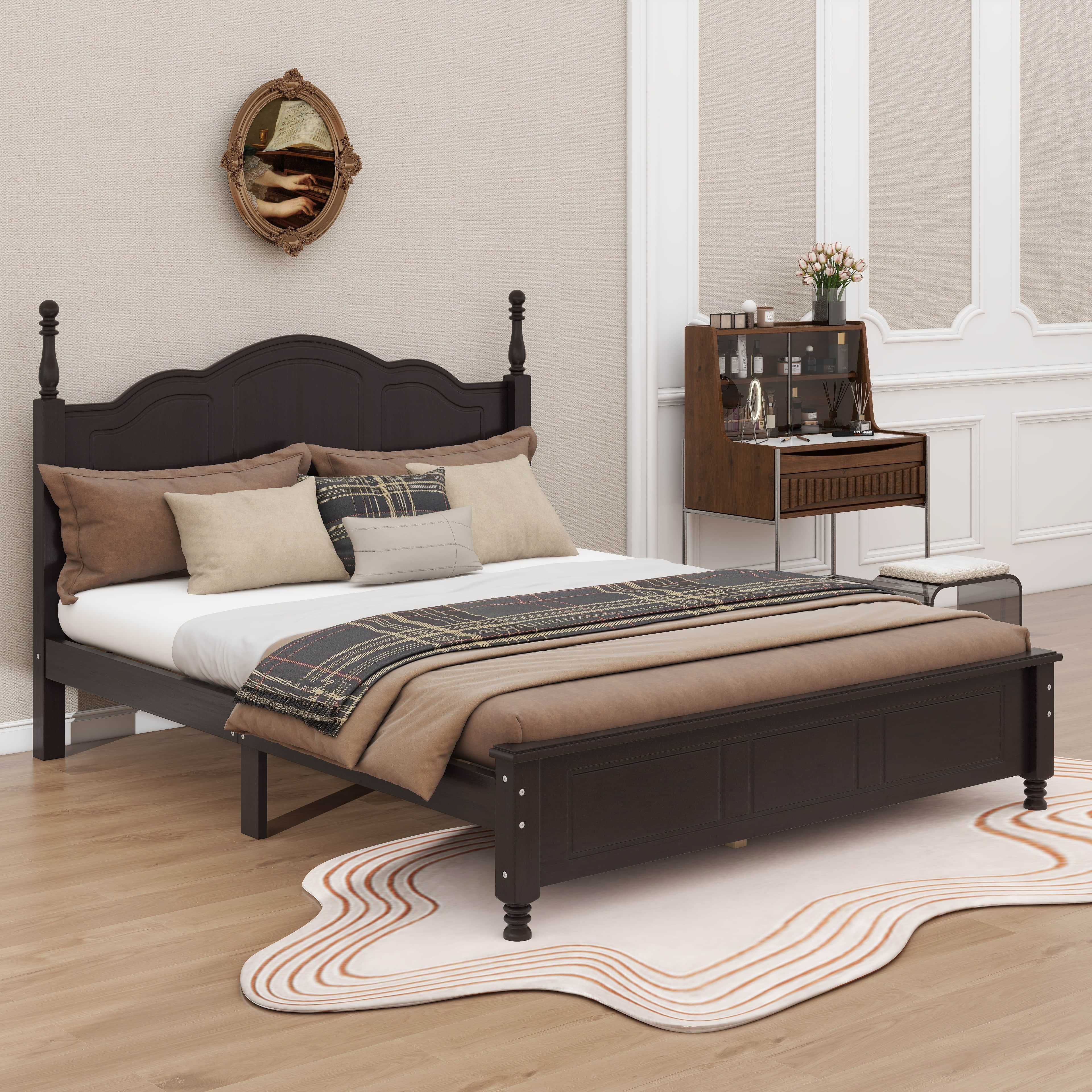Ophelia & Co. Sturdy Wooden Slat-Supported Platform Bed With Timeless ...