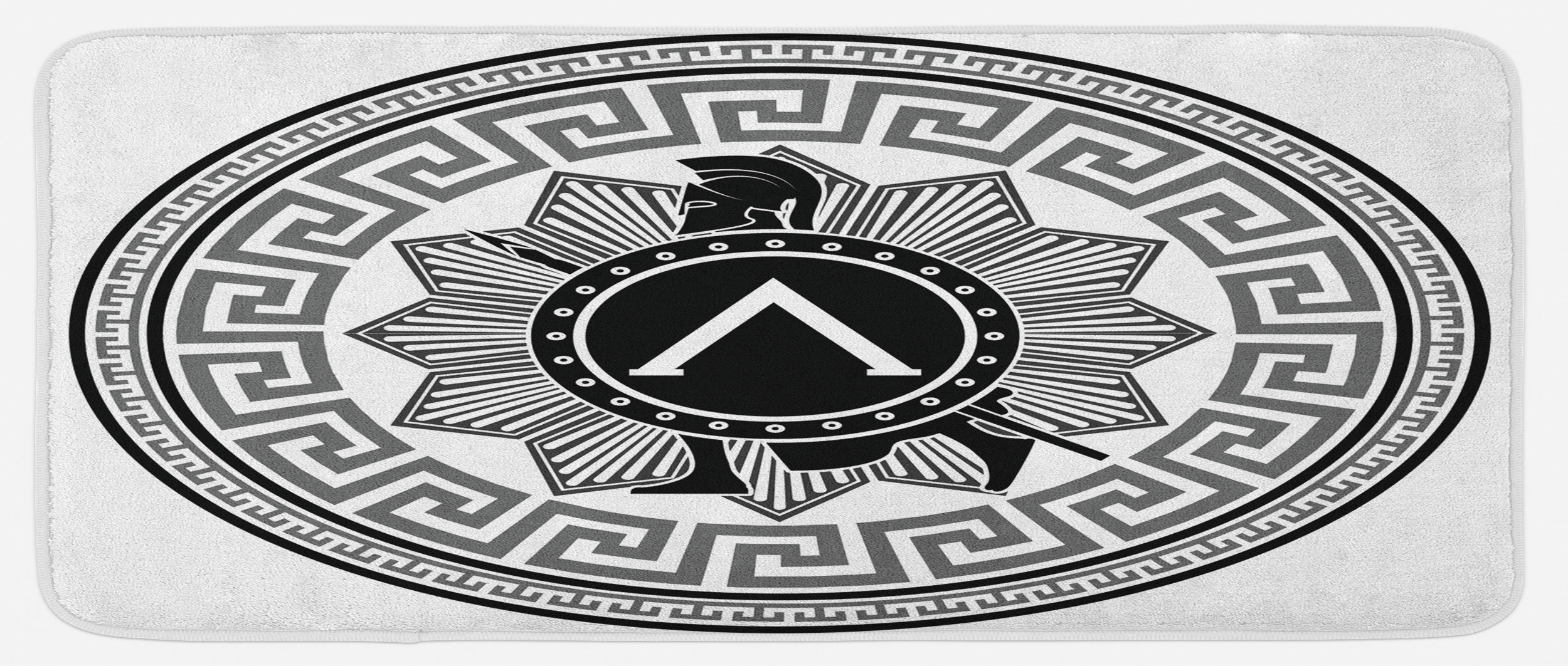 East Urban Home Concept Of Greek Pattern Spartans Silhouette Retro ...