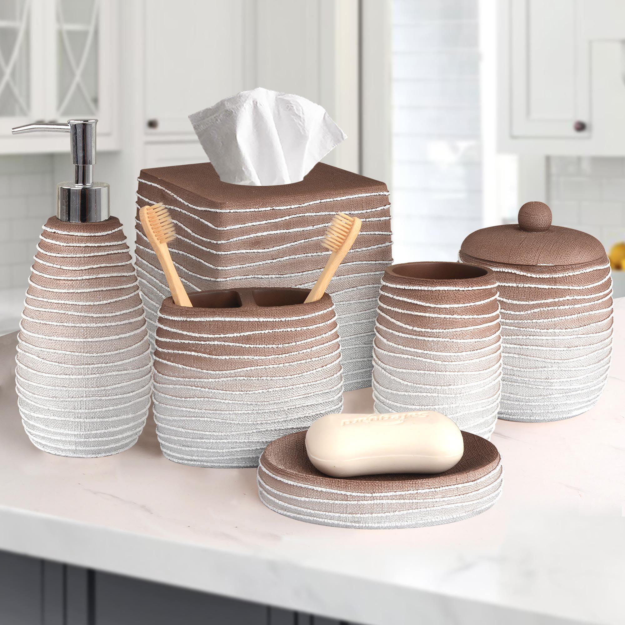 House of Hampton® Dorina Bathroom Accessories Set Of 6 Antonetta ...