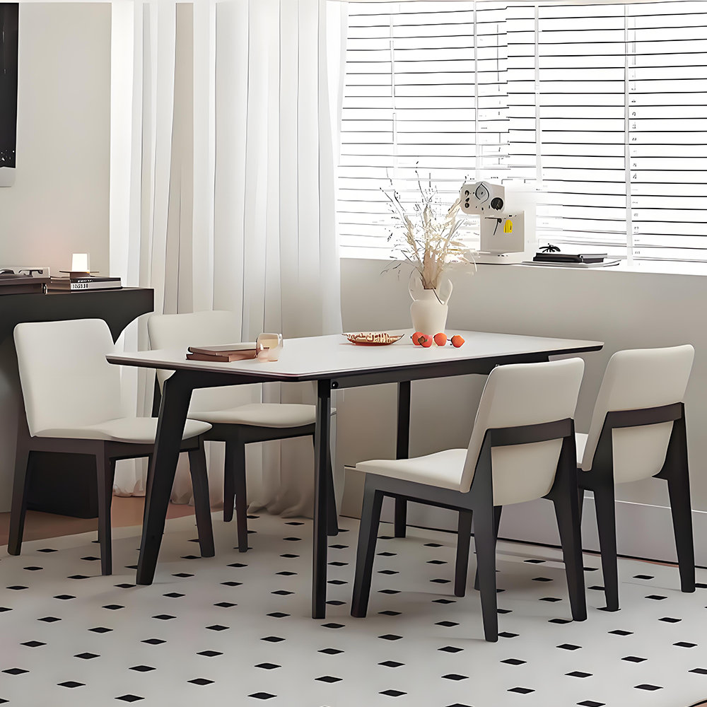 Animoe D Furniture Ash Wood Vintage Slate Dining Table Set - Wayfair Canada