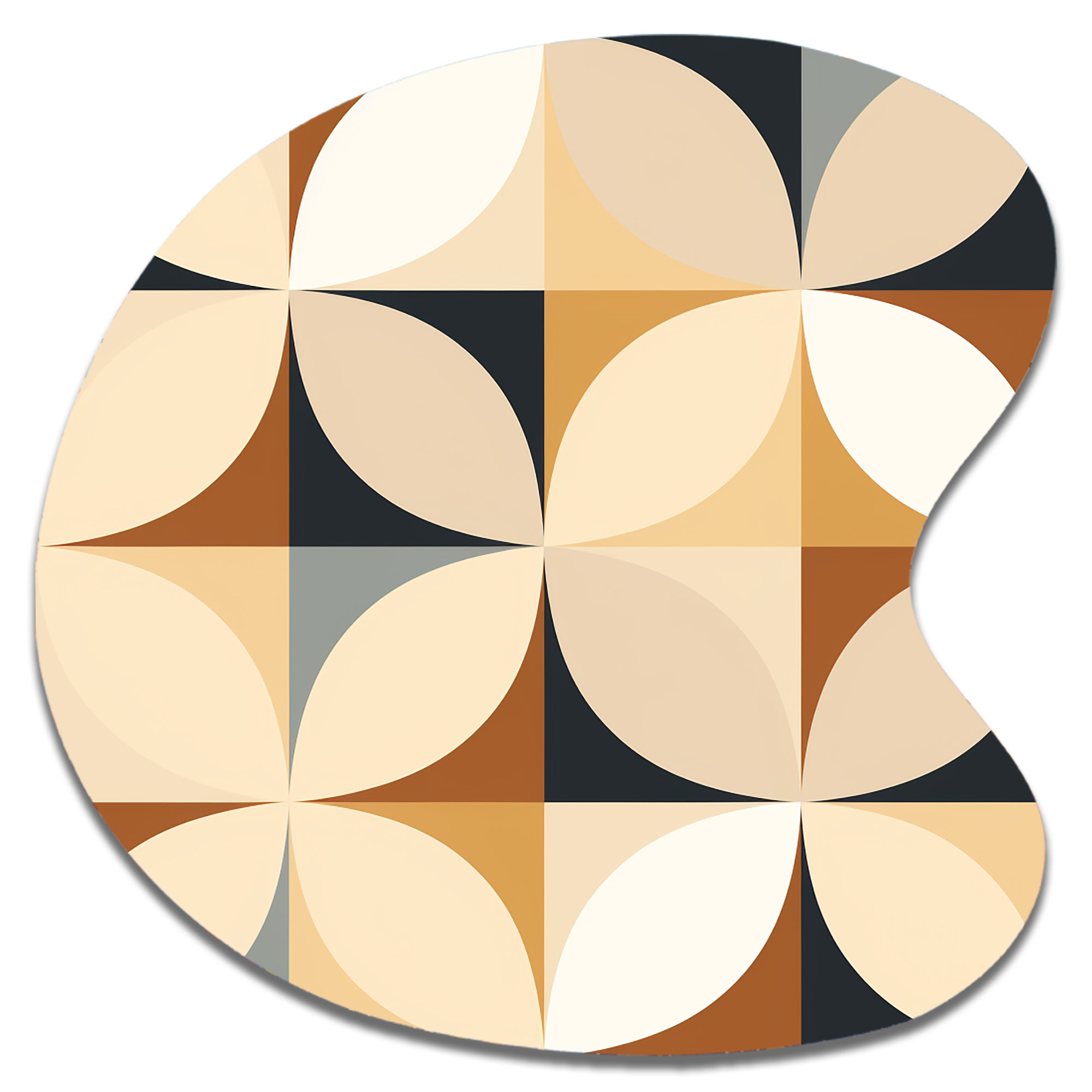 Design Art Geometric Harmony - Asymmetrical Geometric Metal Wall Art ...