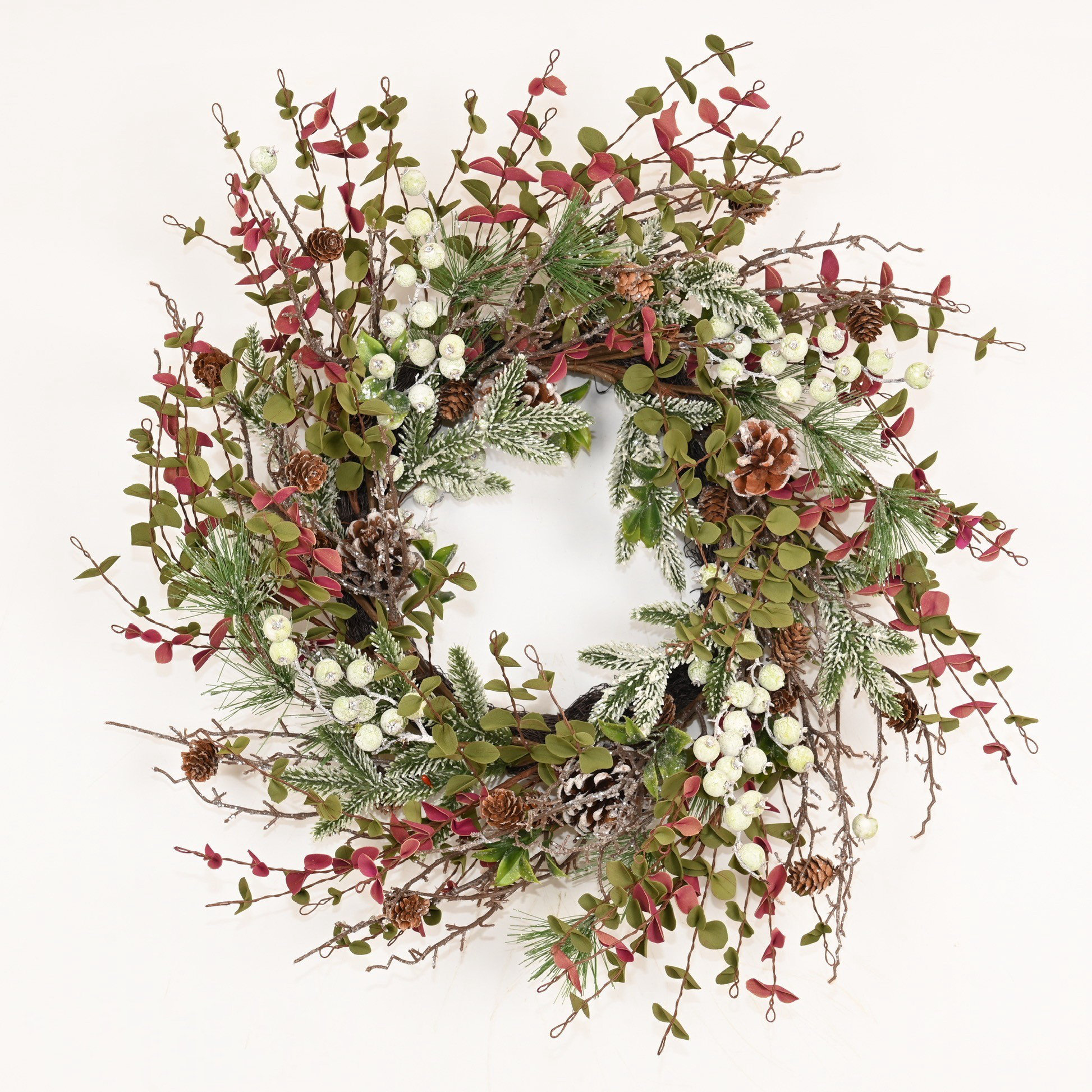 Ophelia & Co. 24" Artificial Farmhouse Twig Mini Eucalyptus Faux Pine ...