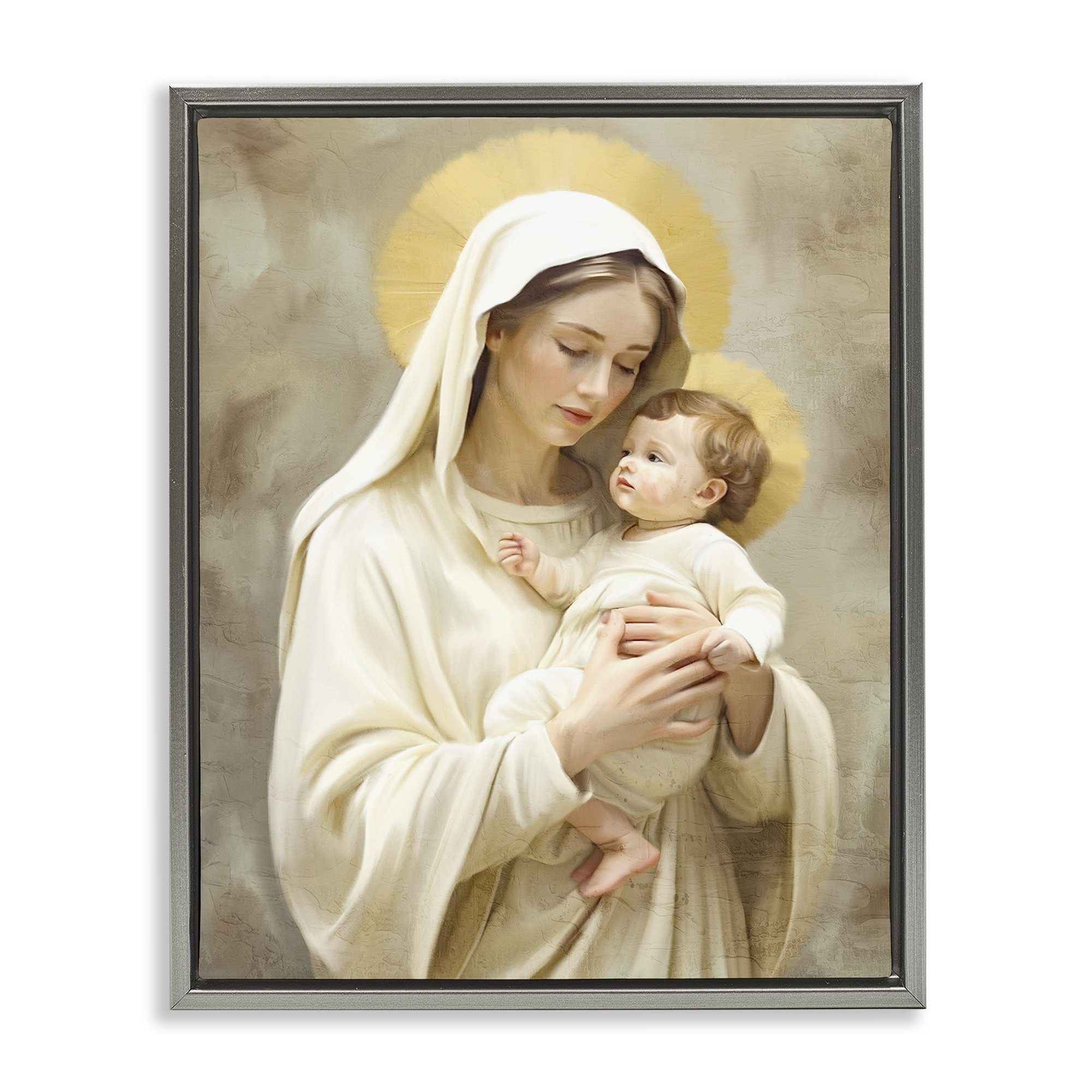 Charlton Home® This Child Religious Portrait Brown Framed Floater ...