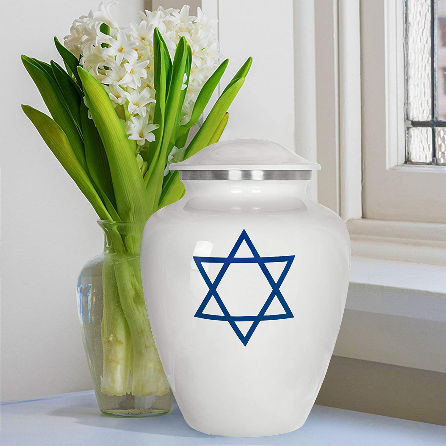 East Urban Home Star Of David Jewish Cremation Urn For Human Ashes - A ...