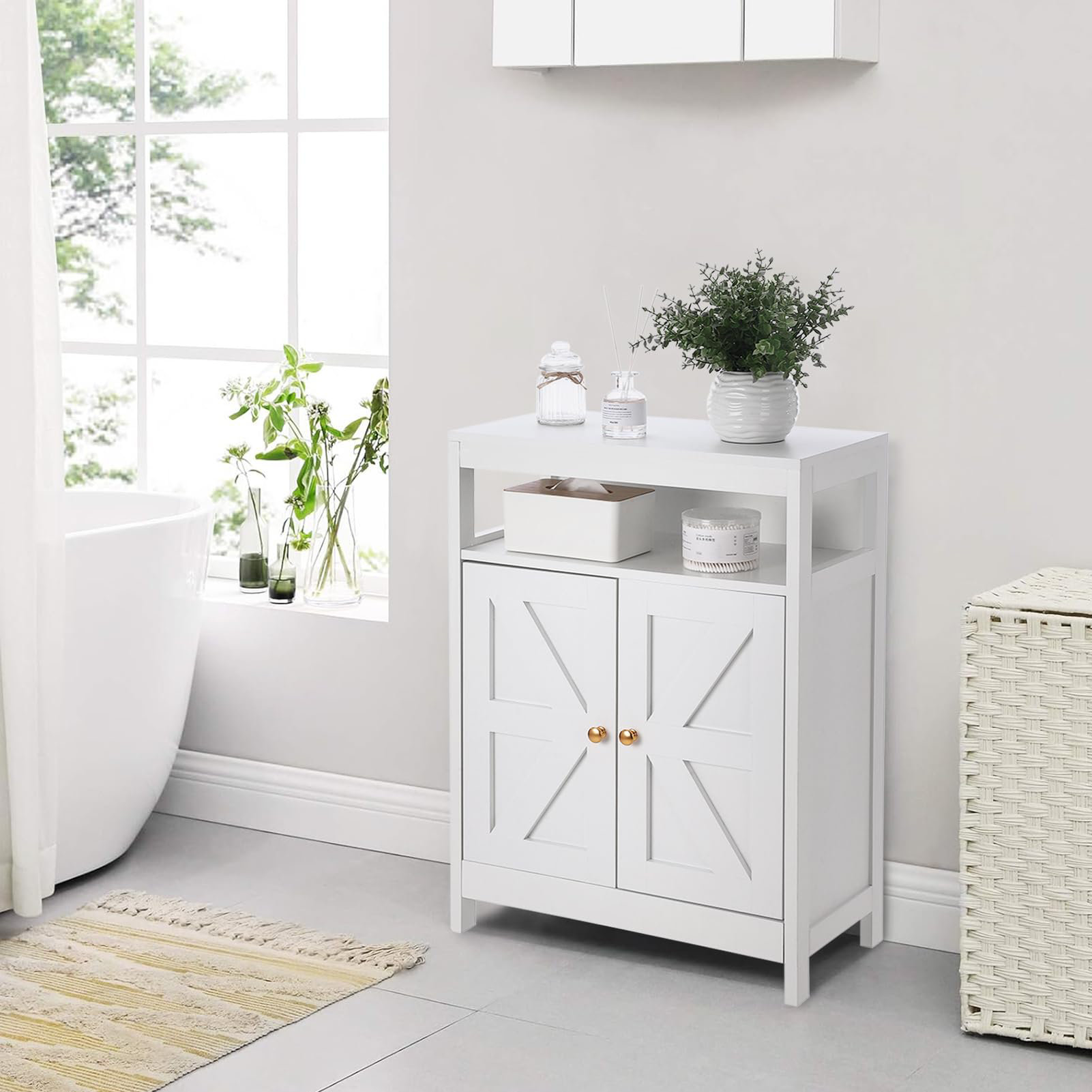Ebern Designs Bathroom Floor Cabinet, Small Bathroom Storage Cabinet ...