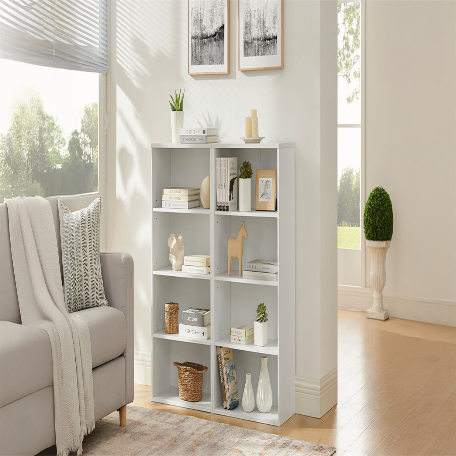 George Oliver CD DVD storage cabinet, bookcase, adjustable shelf 8 ...