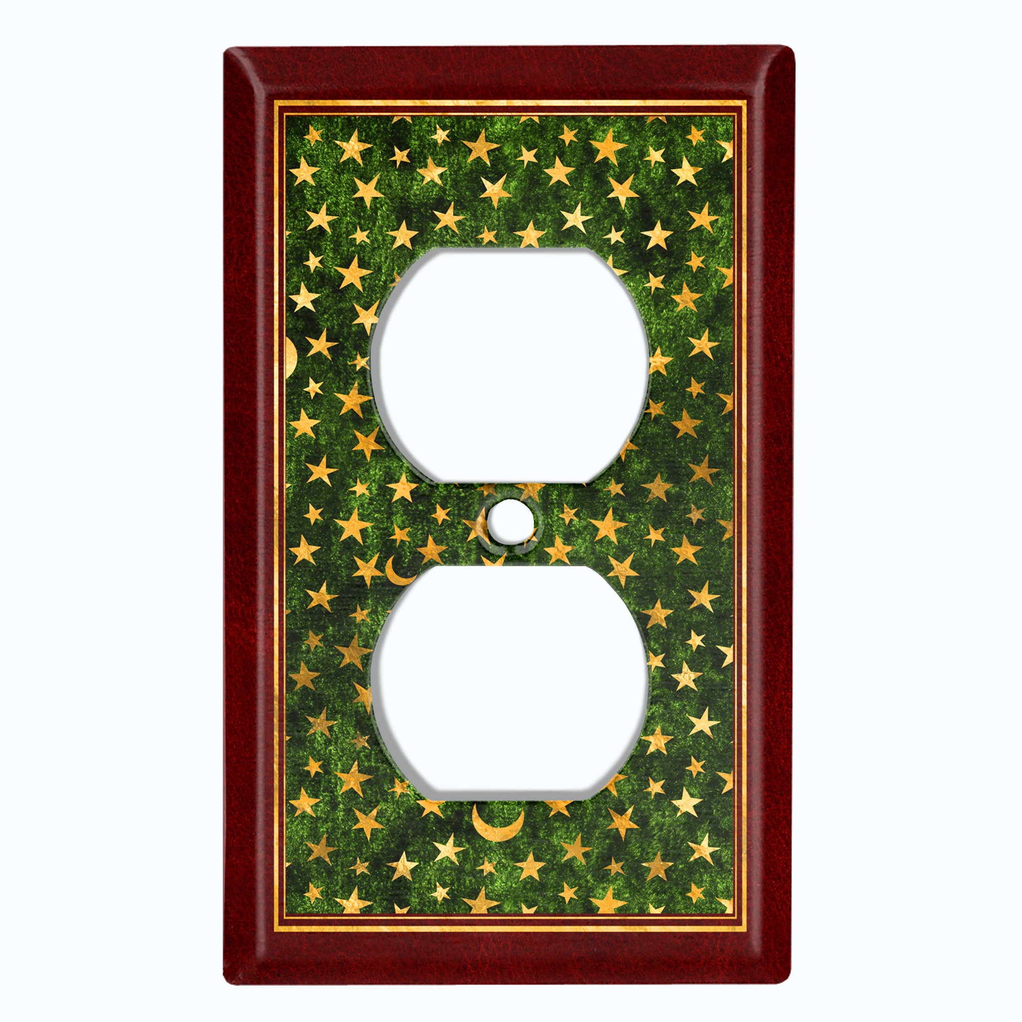 WorldAcc Star Night 1-Gang Duplex Outlet Combination Wall Plate | Wayfair