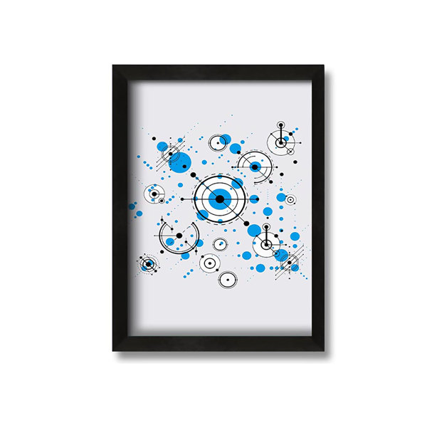 Ophelia & Co. Circles Of Connections Blue Grey Framed Print - Single ...