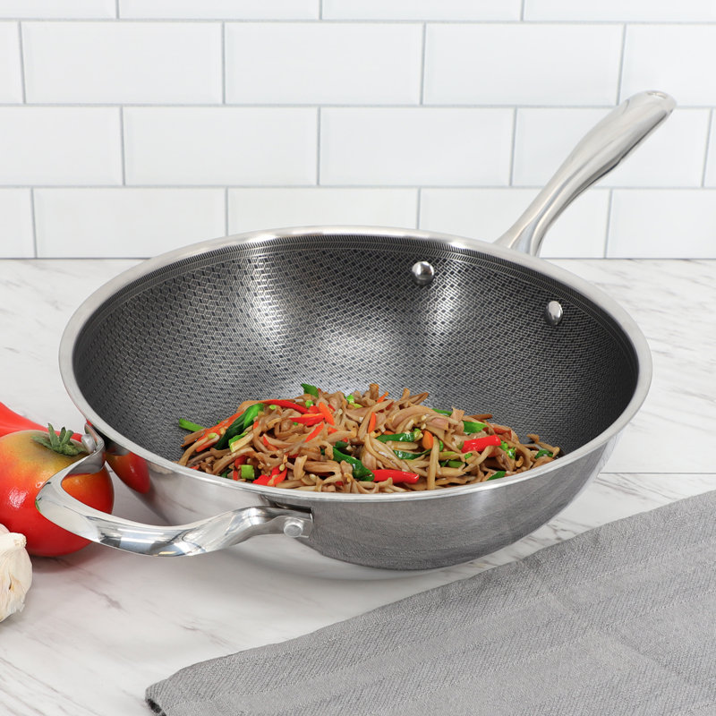 Oster Modessa 11 Inch Nonstick Triply Stainless Steel Wok with ...
