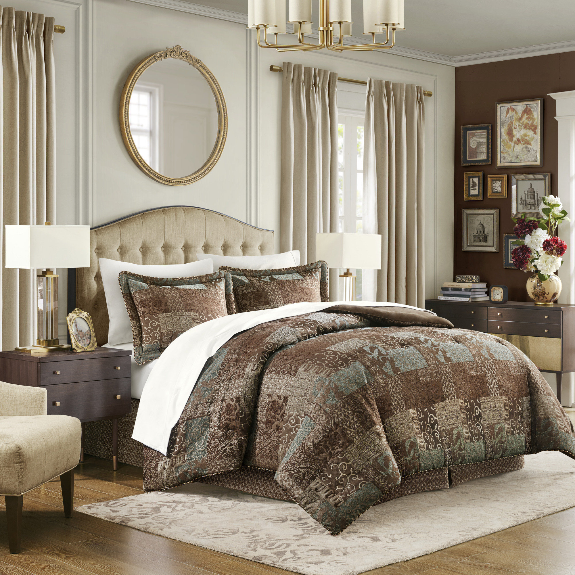 Xylbina Luxury Jacquard Comforter Set - Queen Size - Wayfair Canada