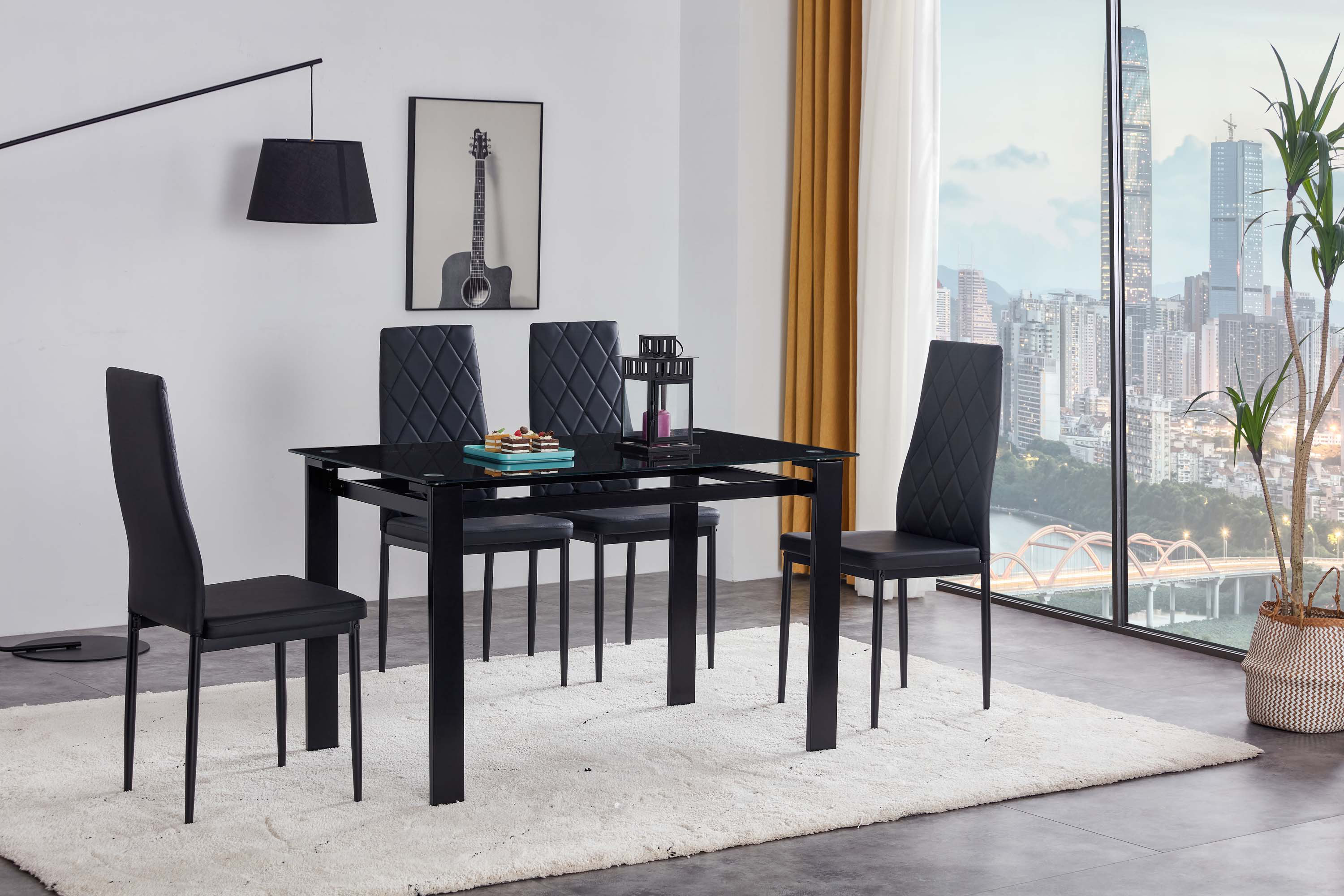 Orren Ellis 5-piece dining table set, dining table and chair | Wayfair