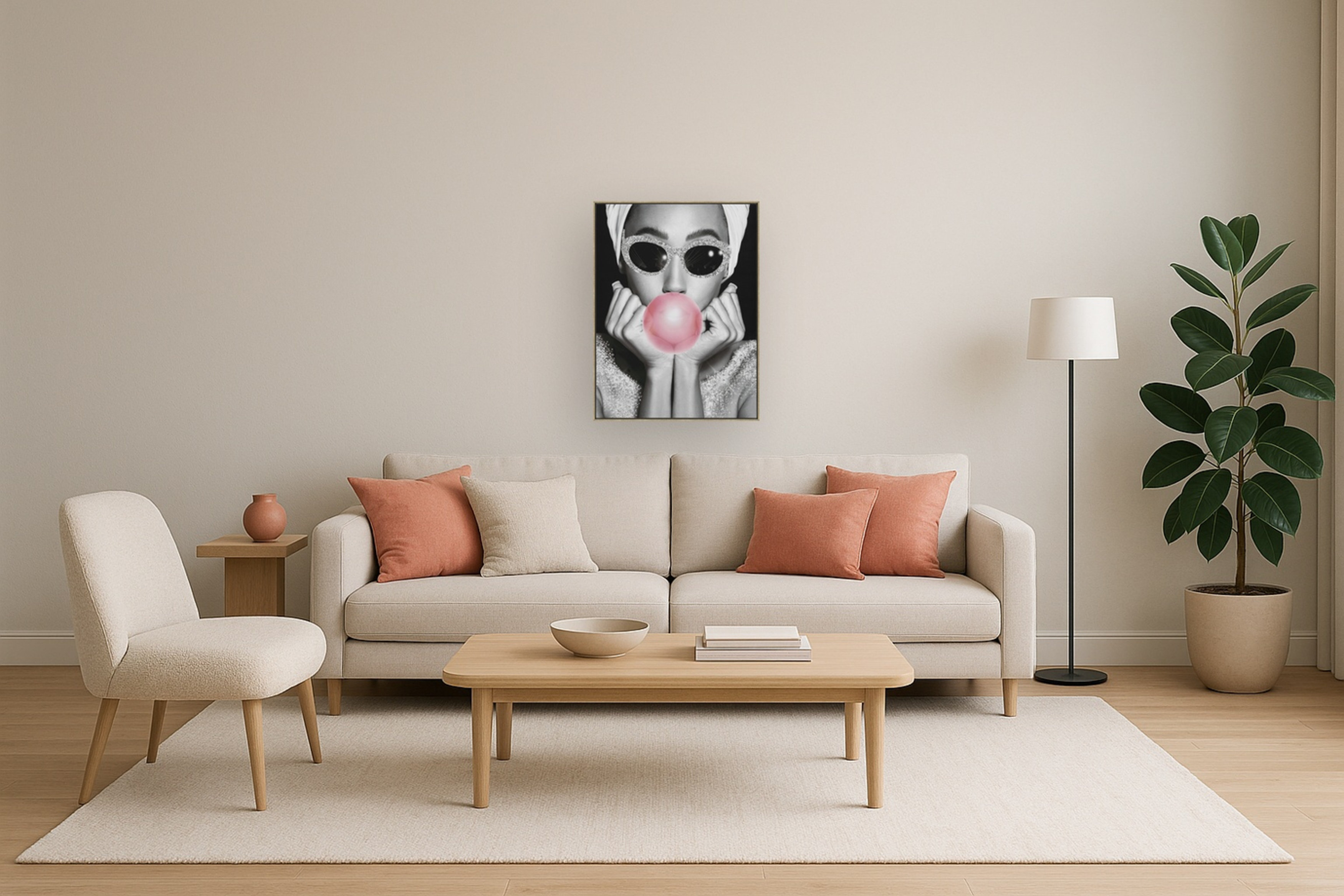 Latitude Run® Glamorous Bubblegum Muse Canvas Wall Art - 24" x 32 ...