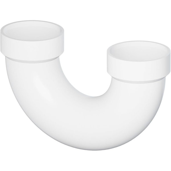 Supply Giant 1-1/2 in. PVC DWV Return Bend H x H, White PVC Drain ...