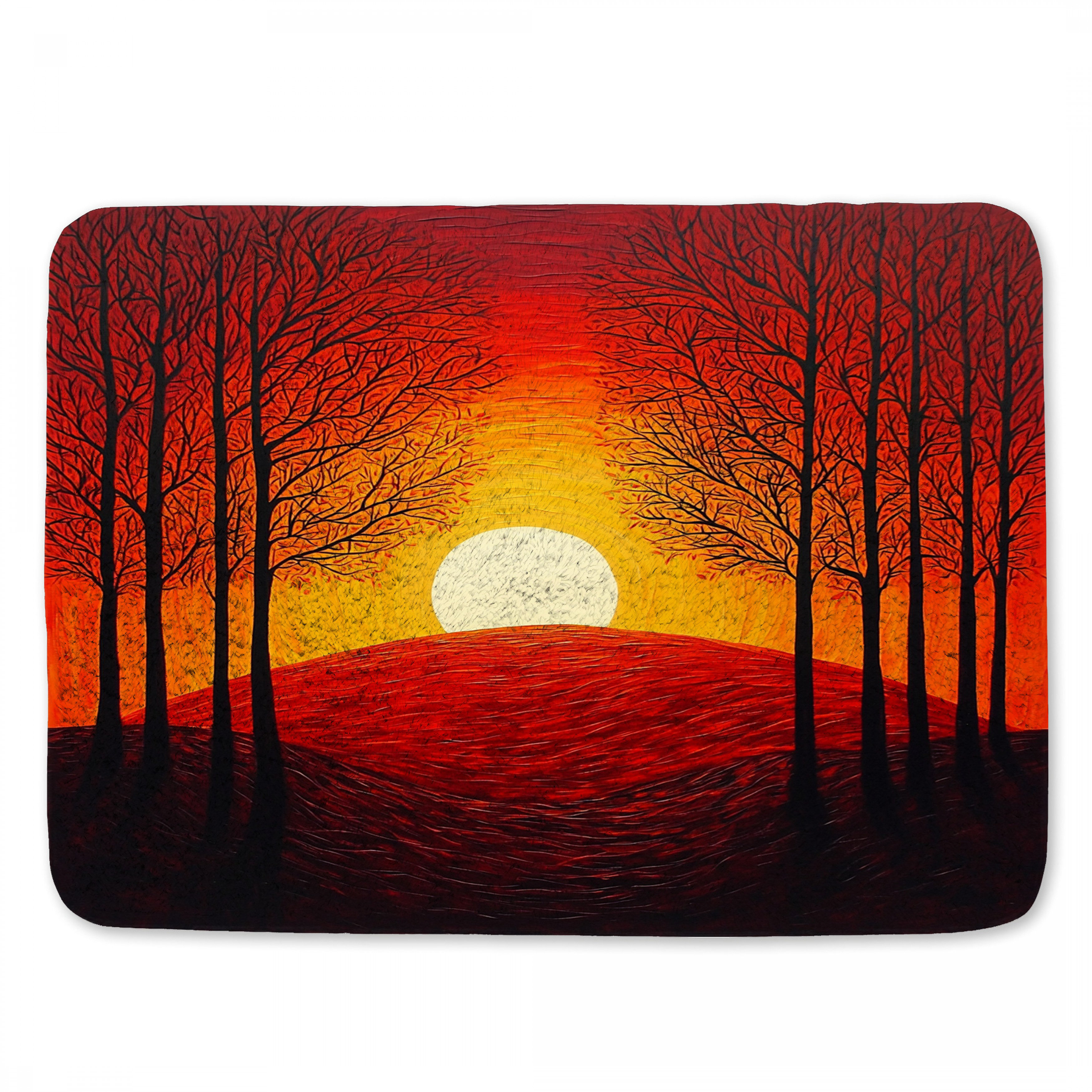 sunset bath mat