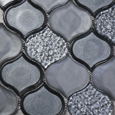 Melay Glass Arabesque 3" x 3" Glass Mosaic Wall & Floor Tile & Reviews ...