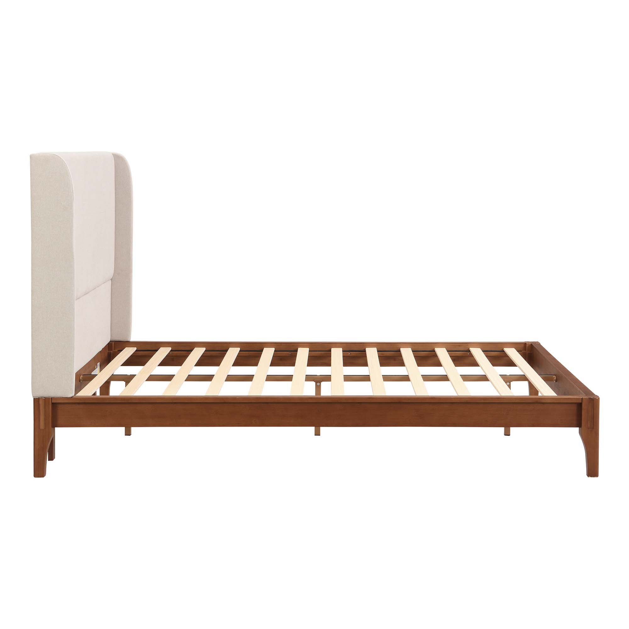 GROUPES King Size Solid Dry Bamboo Wood 12 Inch Platform Bed,With 48 ...