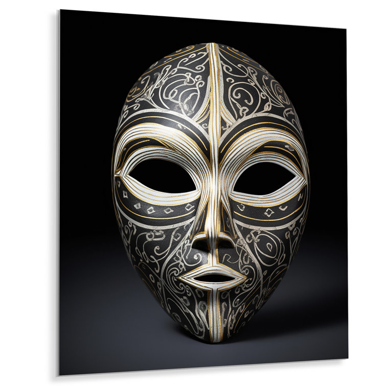 Bungalow Rose Ethnical Traditional African Mask XIV On Metal - Wayfair ...
