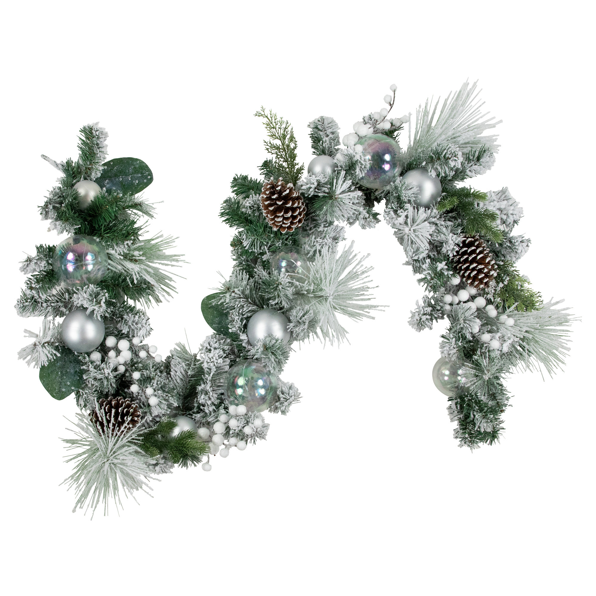 Northlight Seasonal 6' Flocked Pine Artificial Christmas Garland with ...