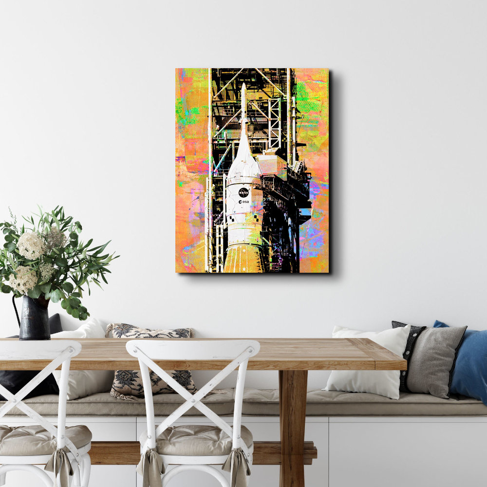 ATX Art Group LLC Nasa Moon Rocket Launch by Stephen Chambers - Wrapped ...