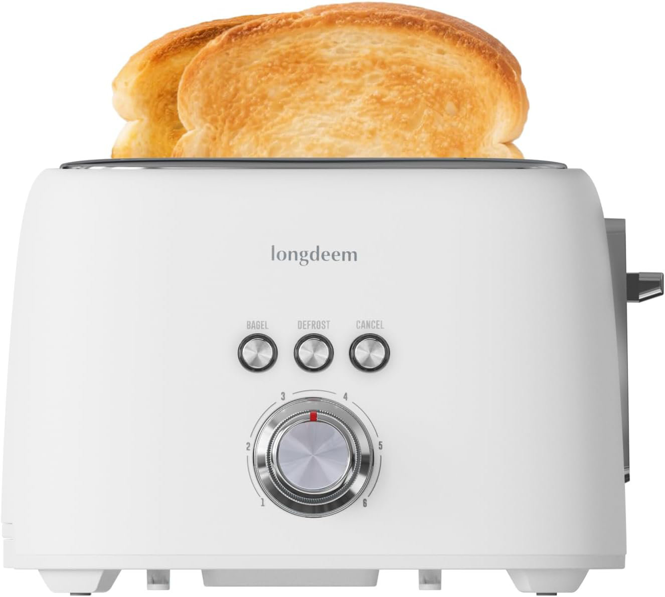 Longdeem 2-Slice Toaster 1.5" Extra Wide Slot Stainless Steel With High ...