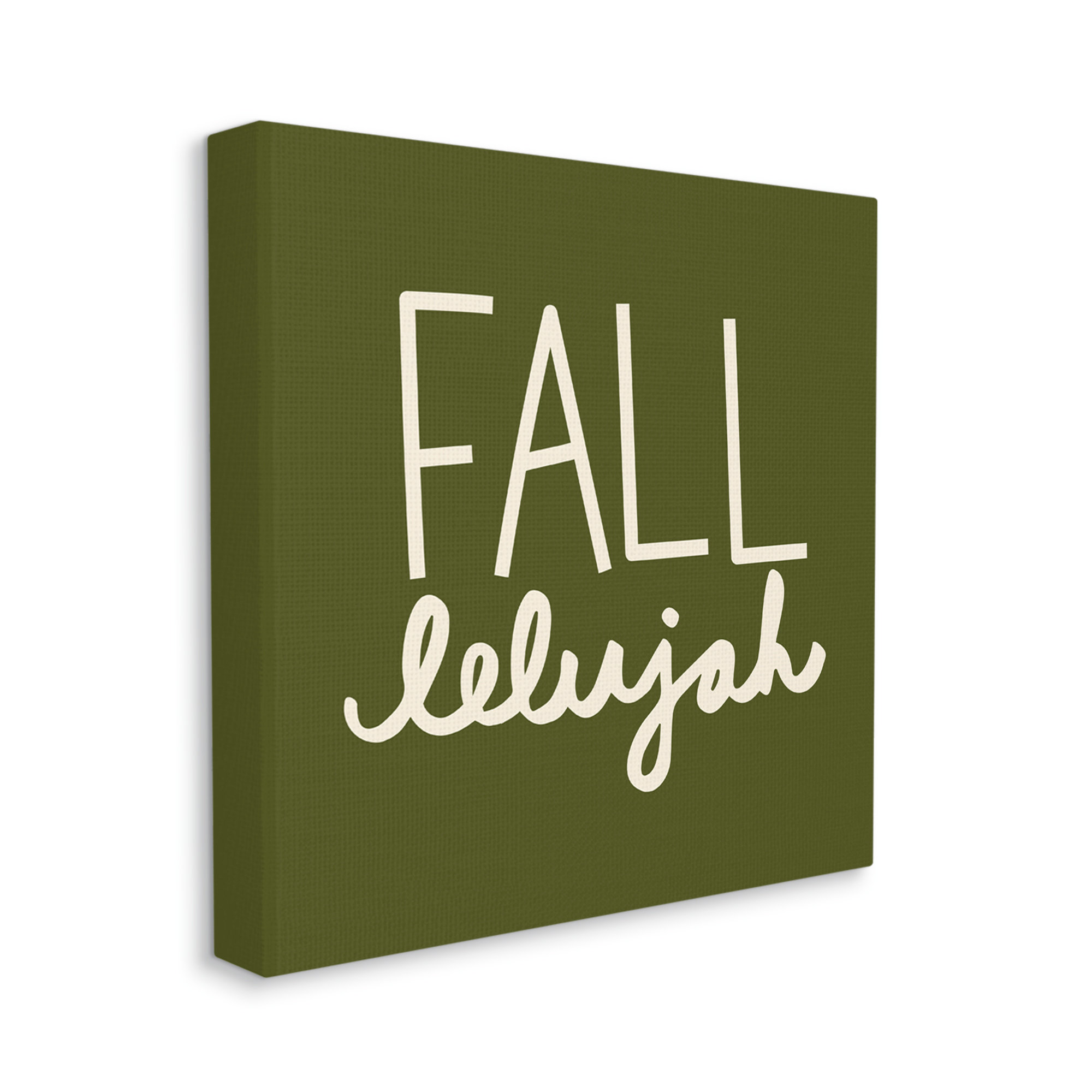 Trinx Fall-Lelujah Autumn Phrase by Emily Dumas - Wrapped Canvas ...