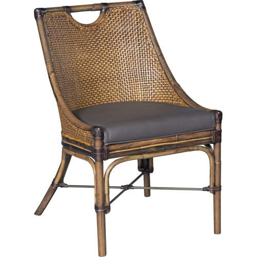 WoodbridgeFurniture Bali Leather Solid Back Side Chair & Reviews | Wayfair