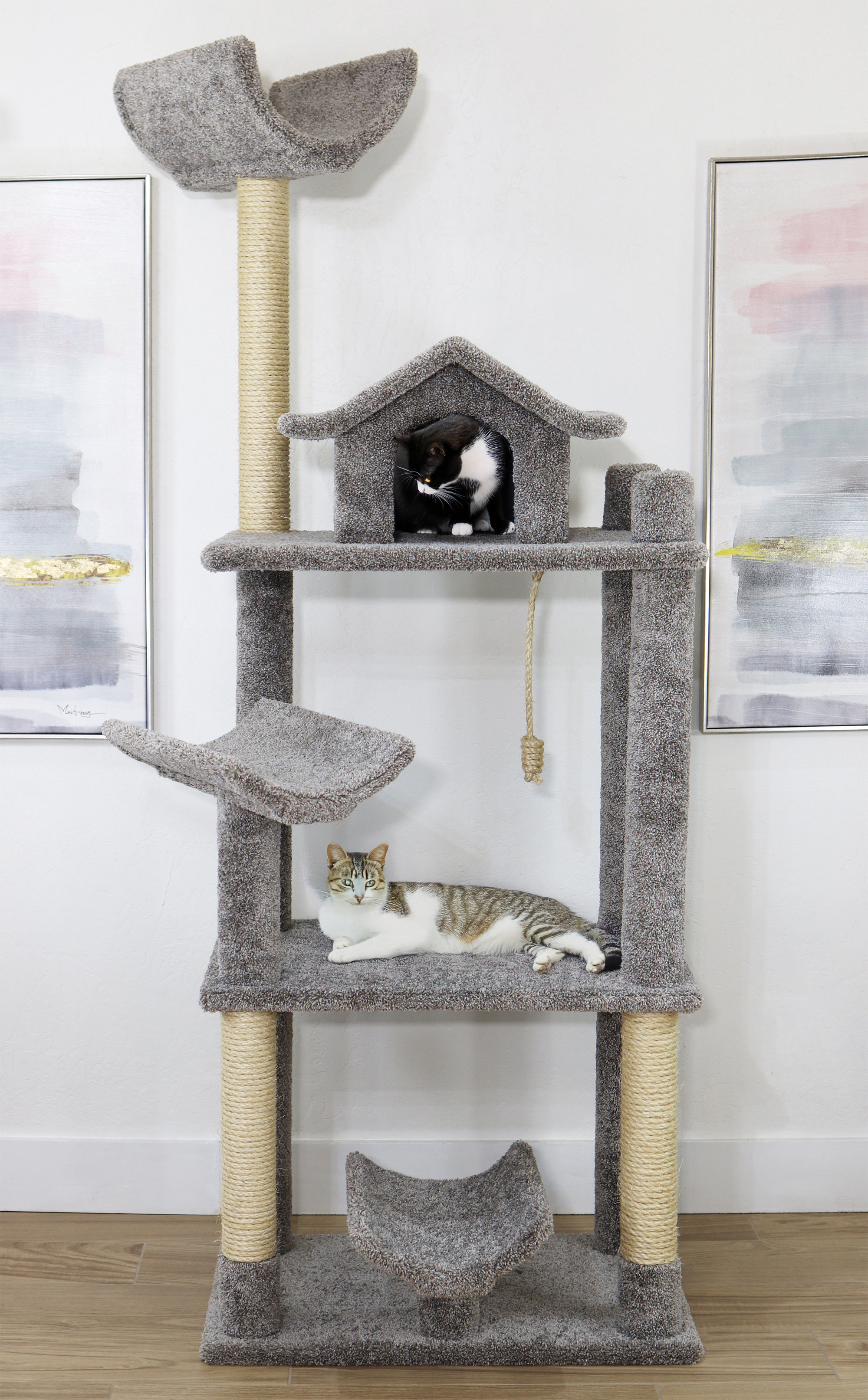 Prestige Cat Trees 81" Tall Cat House | Wayfair