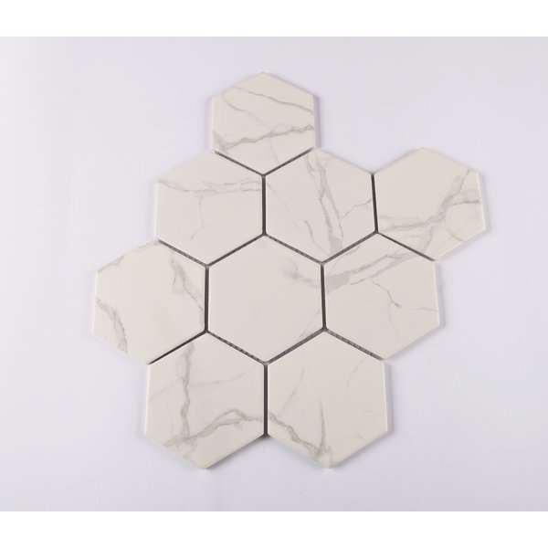 WS Tiles Perfection 4“ x 4" Porcelain Honeycomb Mosaic Wall & Floor ...