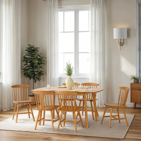 George Oliver Stanleytown EXTENDING DINING SET (X6 CHAIRS) | Wayfair.co.uk