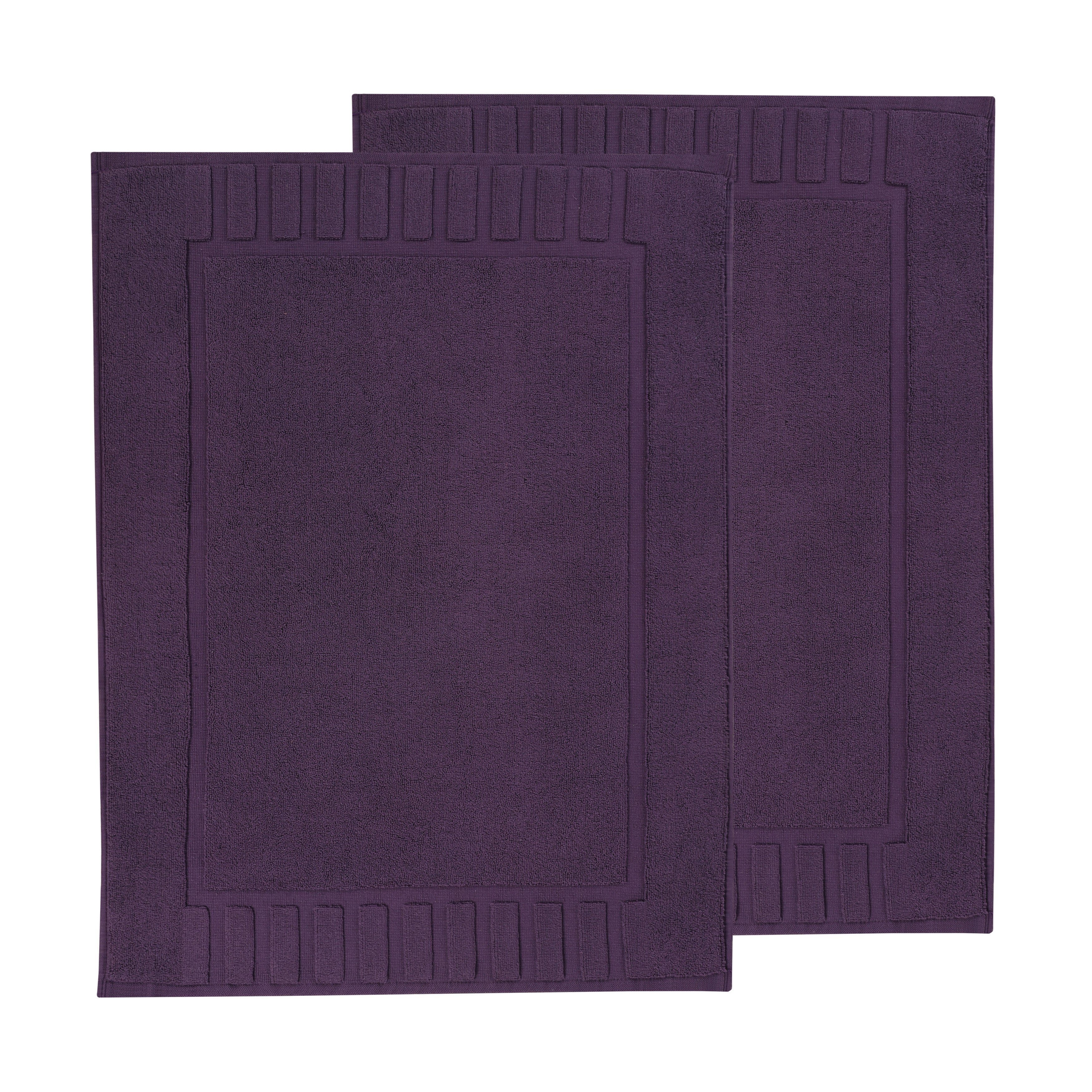 East Urban Home 100% Cotton Thick Geometric Border Washable Bath Mats ...