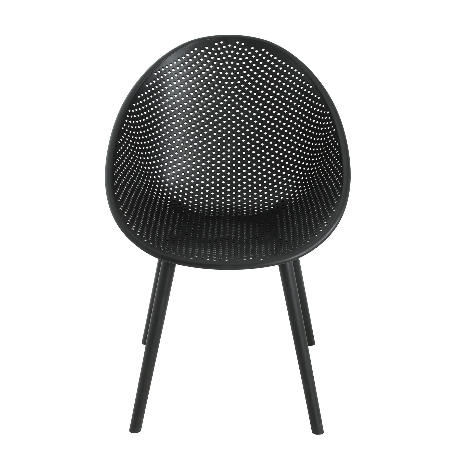 Corrigan Studio® Dining Chair (2) - Black Plastic Chairs For Outdoor ...