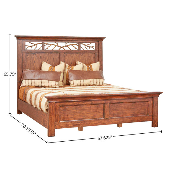 Dick Idol Collection Traditional Bed with Bronze Inlay Headboard | Wayfair