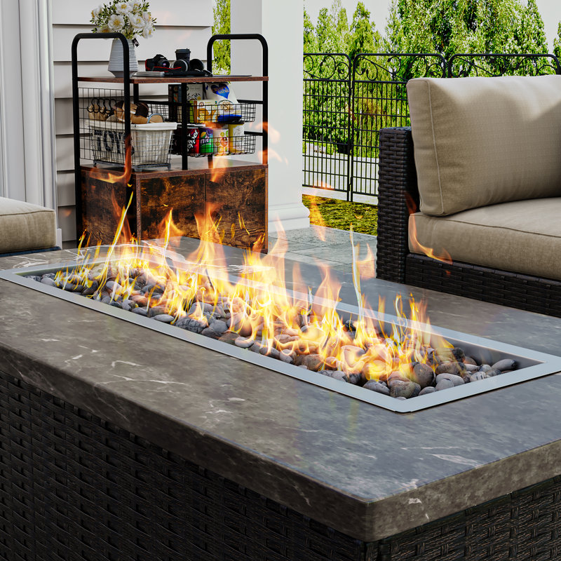Edrosie Inc 2" H Stainless Steel Outdoor Fire Pit Table Insert | Wayfair