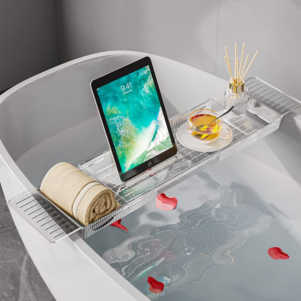 The Twillery Co. Adjustable Bath Tray For Tub, Bath Accessories, Tub ...