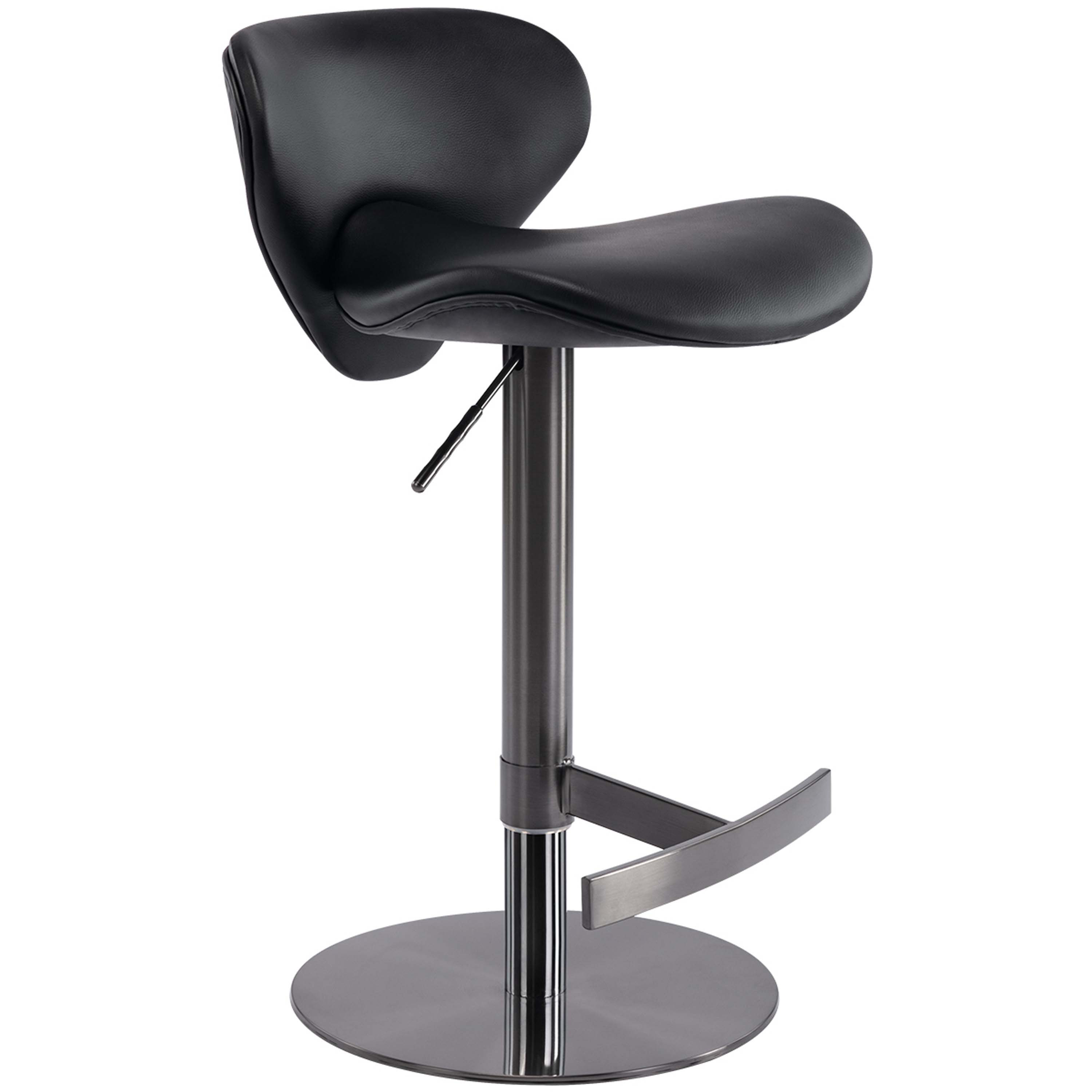 Orren Ellis Black Titanium Stainless Steel Bar Stools Swivel Adjustable ...