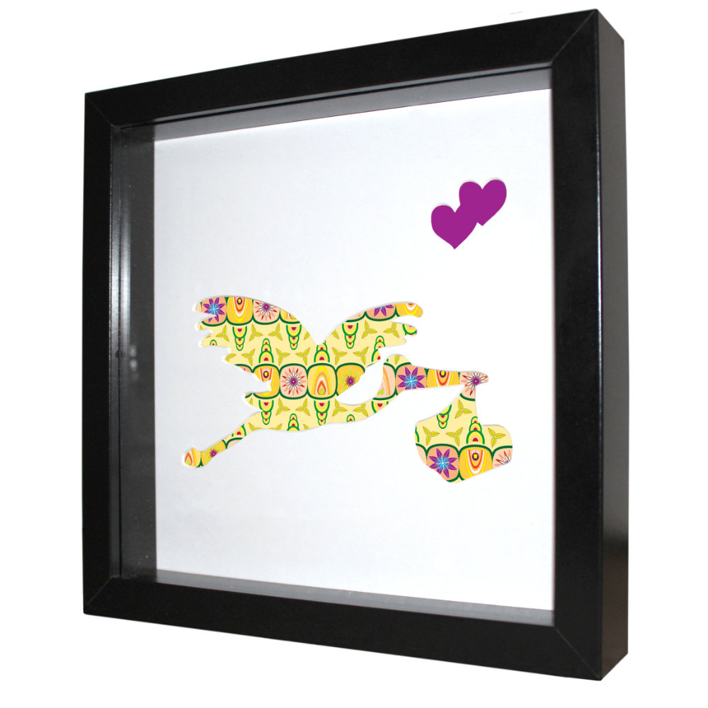 17 Stories Stork and Baby' by Ziggy Thistle - Picture Frame Graphic Art ...