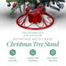 The Holiday Aisle® Rotating Tree Stand Base w/ Snowdrift 6.5 Ft Pre-Lit ...
