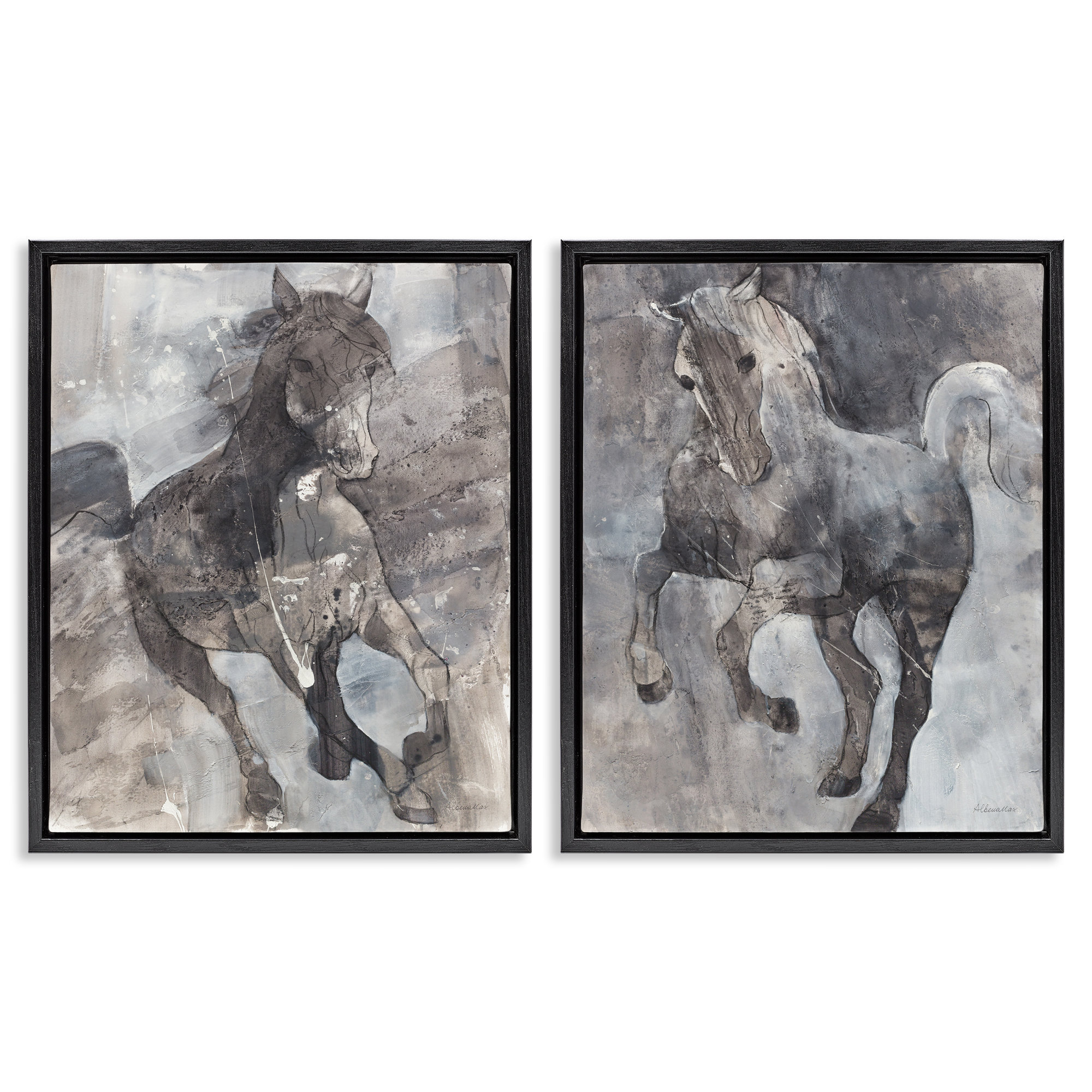 Loon Peak® Free Spirit Wind Dancer Horse 2 PC Black Framed Floater ...