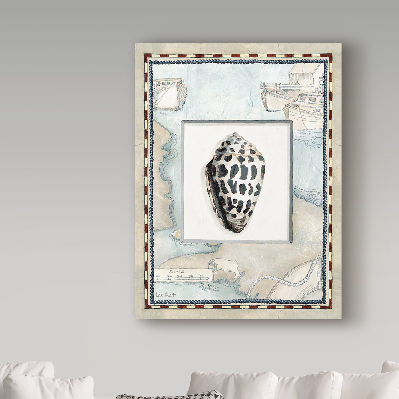Highland Dunes " Shell Map 3 " by Lisa Audit | Wayfair