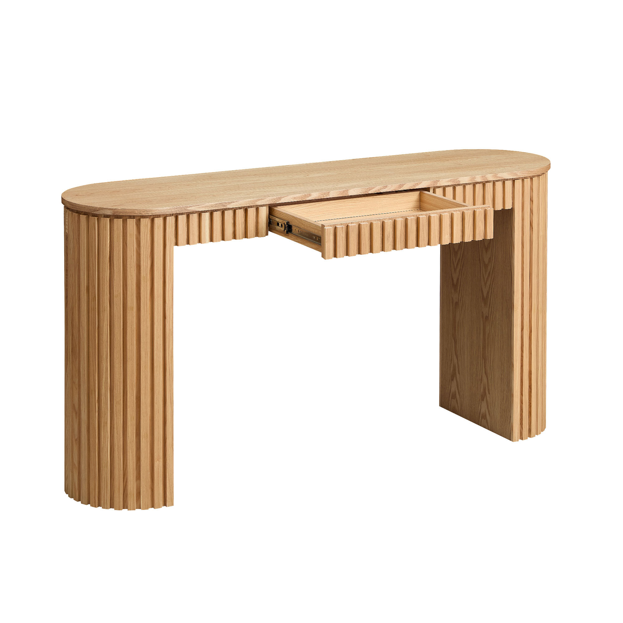 Hokku Designs Modern Console Table with Drawer and Vertical Stripe ...