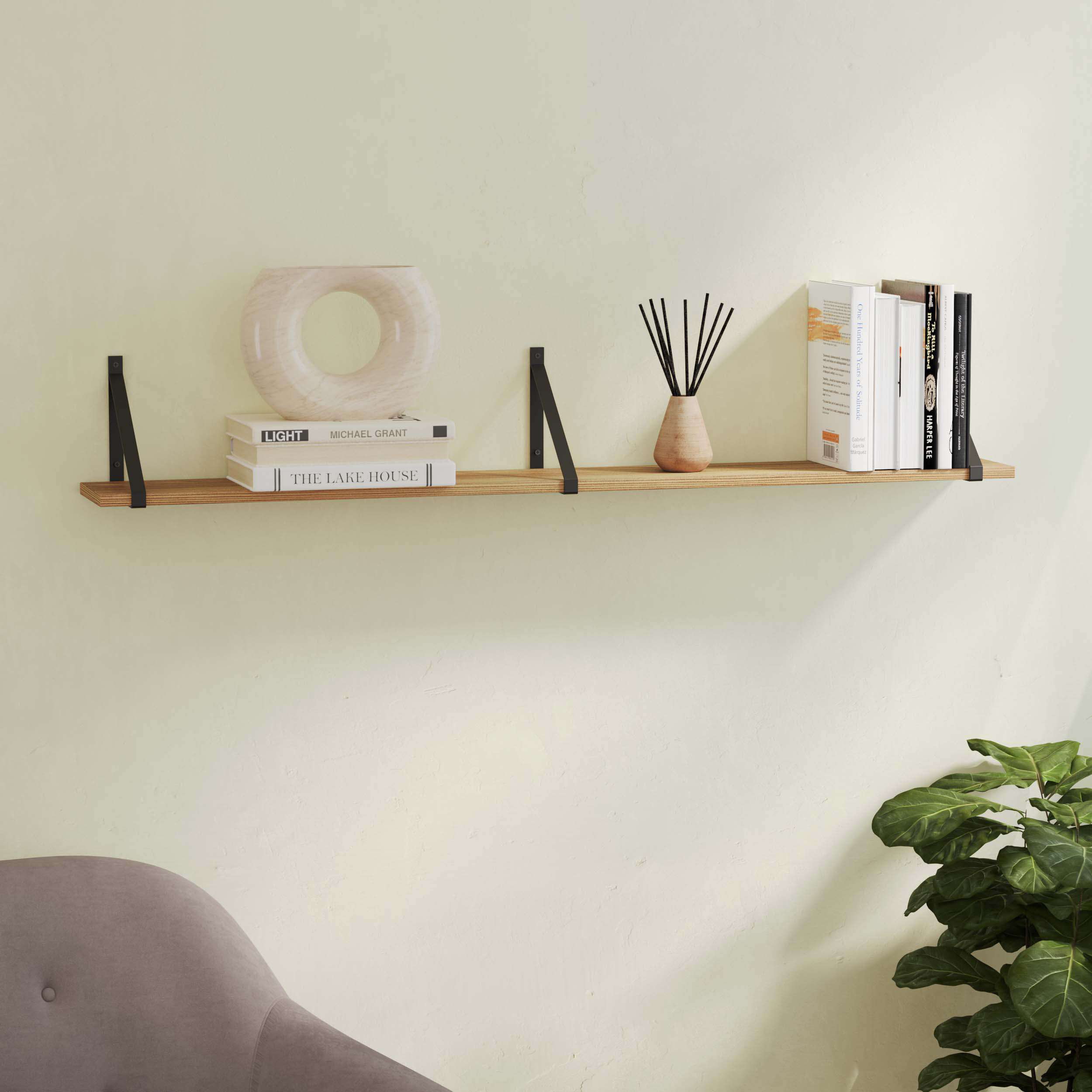 Millwood Pines 48 inch Shelf, Bookshelves Wall Mounted, Shelf for ...