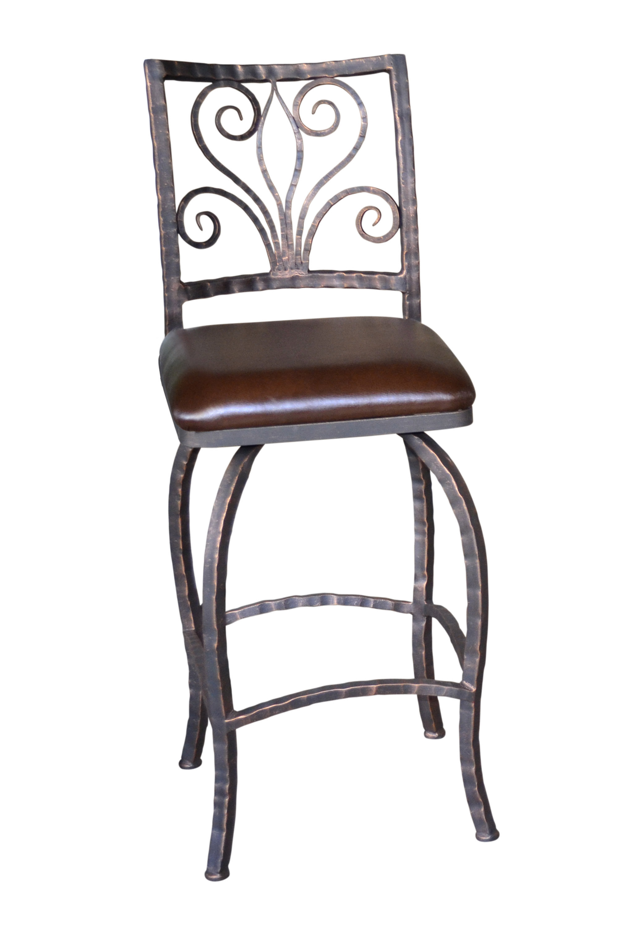 Canora Grey Alexander 30" Barstool With Brown Leather | Wayfair