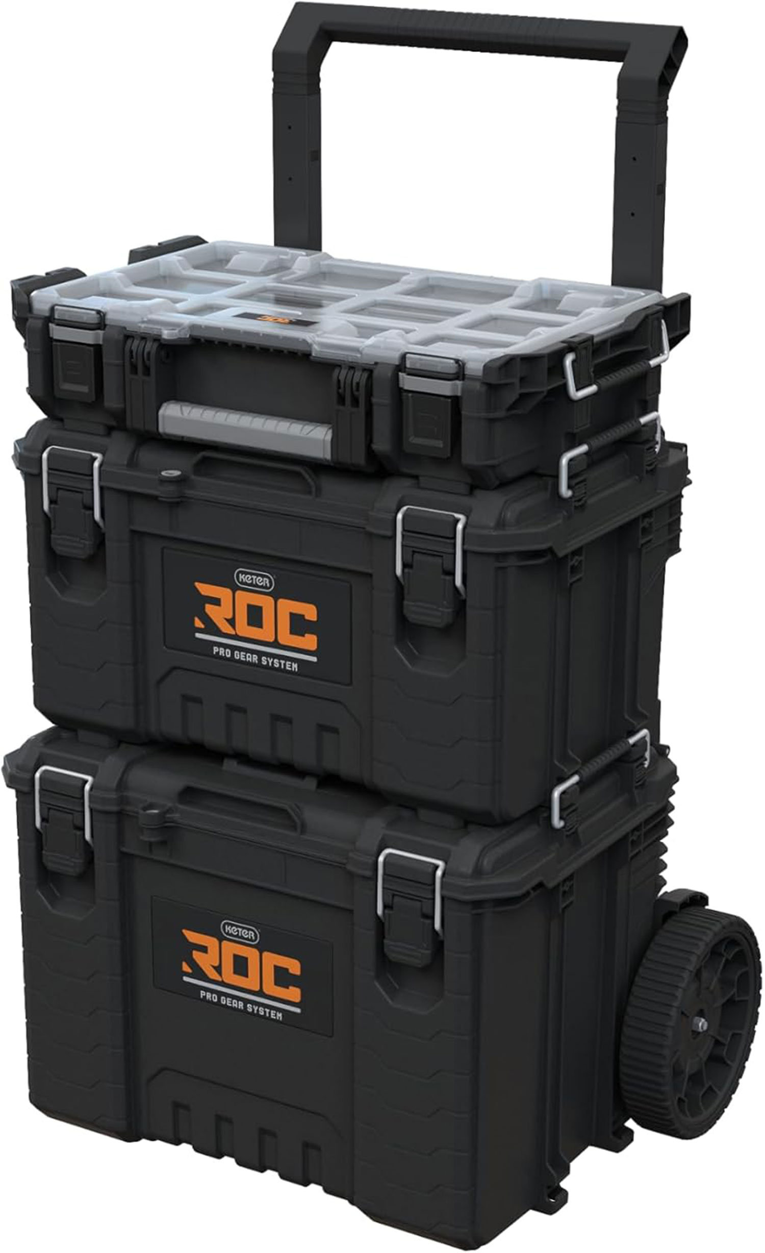 Keter Roc Pro Gear Heavy Duty Mobile Tool Storage Cart Black/grey ...