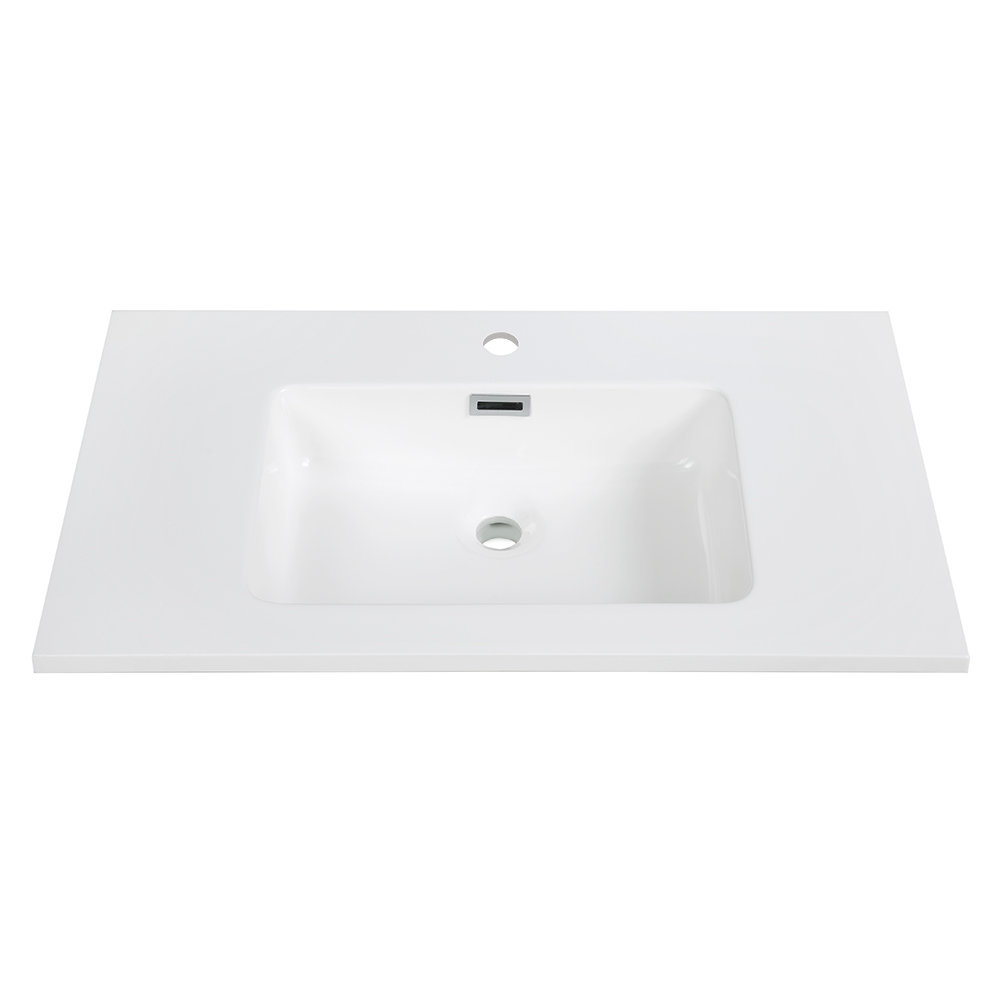 Streamline Bath 31.5" Solid Surface Resin Streamline Vanity Top ...