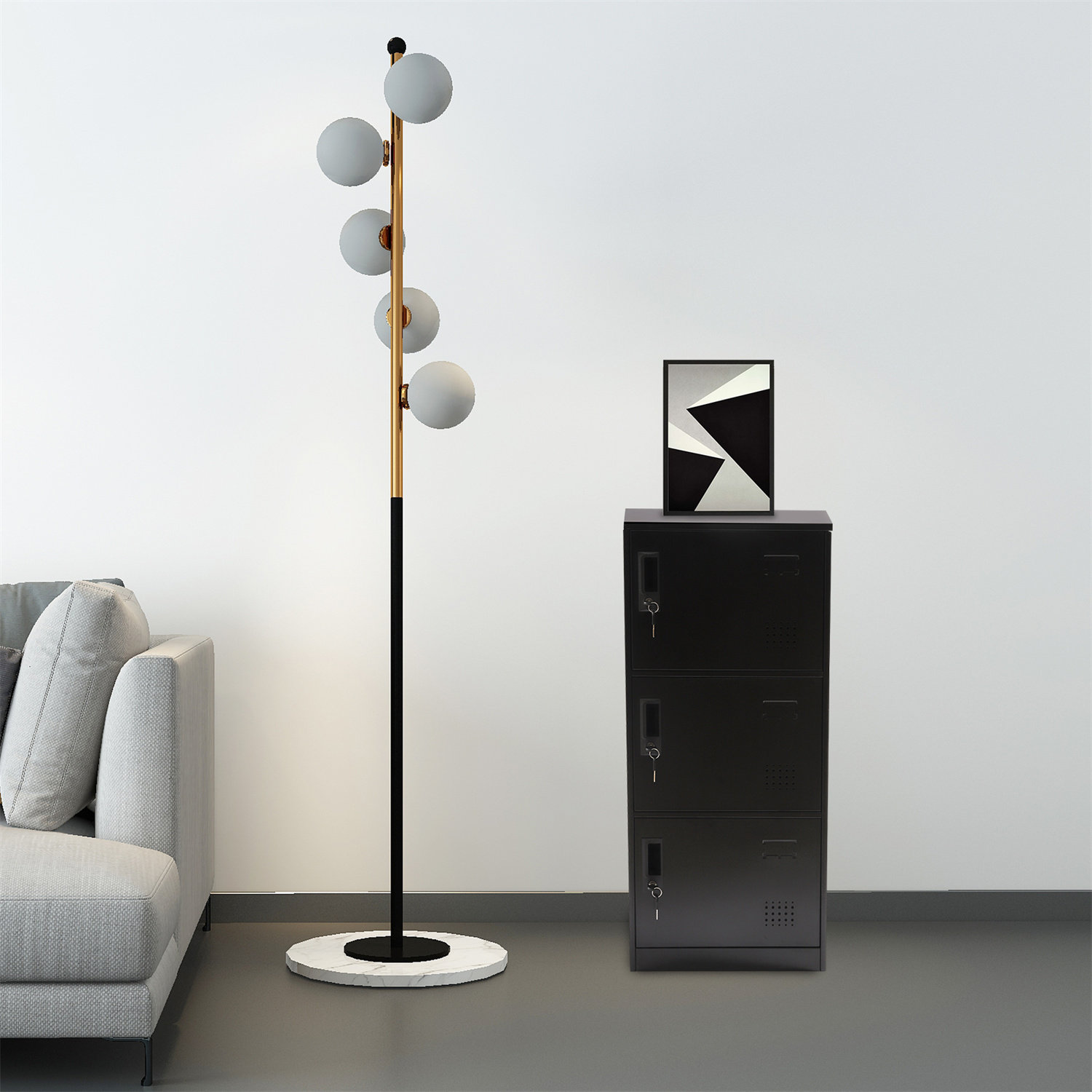 Inbox Zero 3 Door Vertical Stackable Storage Cabinet with Lock ...